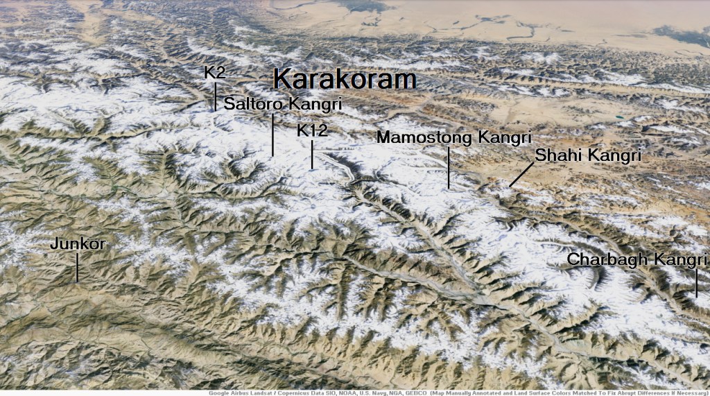 Map of Karakoram – Beautiful Peaks