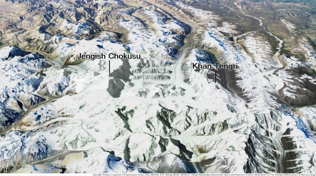 Map of Tian Shan – Beautiful Peaks