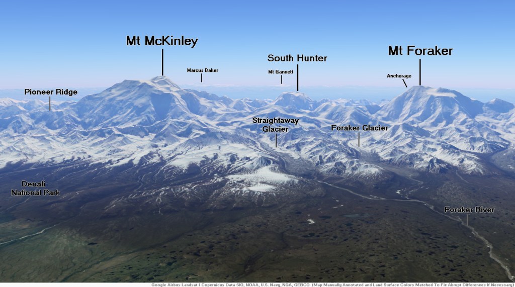 Map of Alaska Range – Beautiful Peaks