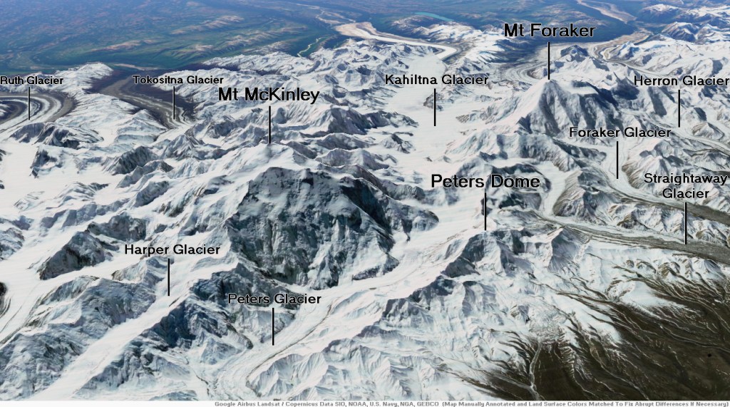 Map of Alaska Range – Beautiful Peaks