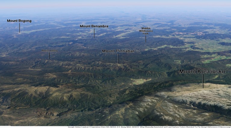 Map of Australian Alps – Beautiful Peaks